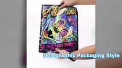 SuperDead Brand Holographic Packaging Bag Display: Creative Streetwear Style Design