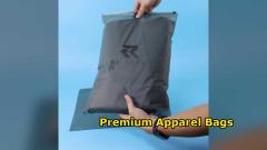 Custom Frosted Gray Semi-Transparent Zipper Bag for Apparel