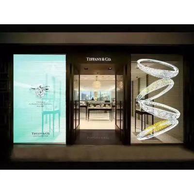 Cina Schermo trasparente della parete della finestra di vetro dell'esposizione di LED di P7.9 10.4Q10T pallido in vendita