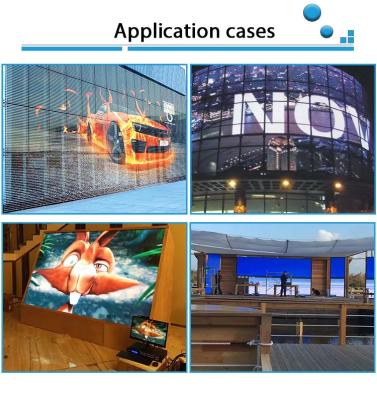 Cina Schermo trasparente della parete della finestra di vetro dell'esposizione di LED di P7.9 10.4Q10T pallido in vendita