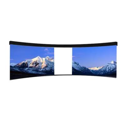China Indoor Transparent Curved Video Wall Displays Sliding for sale
