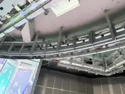 China Indoor Transparent Curved Video Wall Displays Sliding for sale