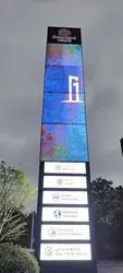China Shop Sign Full Color LED Screen Display Advertising Cube Screen Outdoor Rotate Profiled Signage for sale