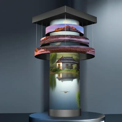 China Indoor Flexible Moving LED Screen Video Wall Customization Lifting Bendable Led Screen for sale