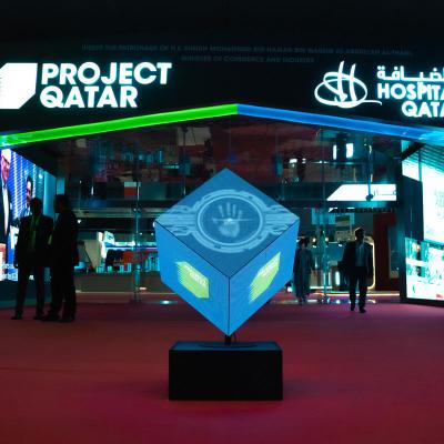 China 4800*4800 Indoor Rotating Cube LED Screen Display Outdoor Advertising Screen for sale