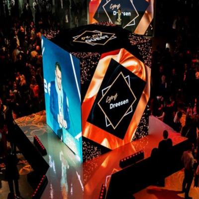 China 4800*4800 Indoor Rotating Cube LED Screen Display Outdoor Advertising Screen for sale