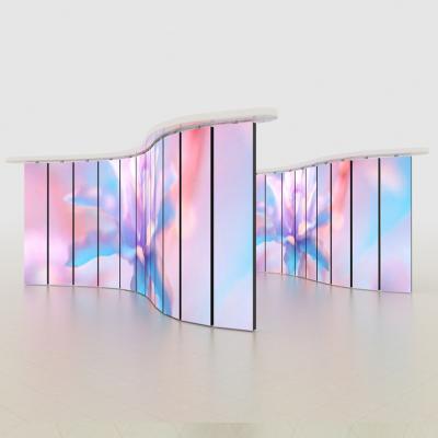 China Indoor Folding Sliding LED Screen Compact Curved LED Display for sale