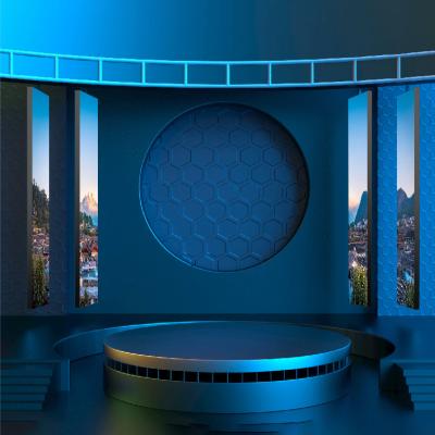 China Indoor Folding Sliding LED Screen Compact Curved LED Display for sale