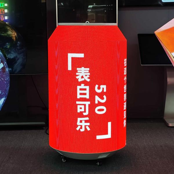 Bottella di birra speciale personalizzata Creativo schermo LED pubblicità bevande può modellare schermo LED flessibile