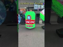 Op maat gemaakt Fles Creatief LED-scherm Reclame Kan LED-display Vorm Flexibel LED-scherm