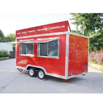 중국 2022 광고 회사 L320.00cm*W160.00cm*H235.00cm의 음식 트럭 성능 판매용