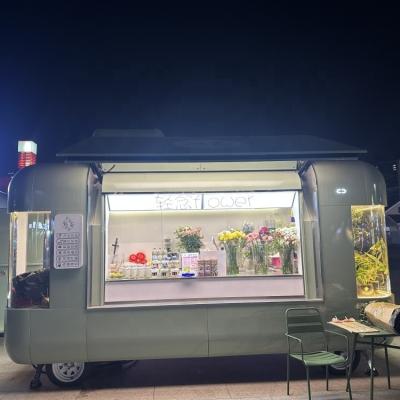 China Gepersonaliseerde mobiele Airstream ijsjes koffie food trailer voor outdoor fastfood trucks Te koop