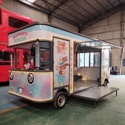 China Trabalhos de construção Carrinho móvel eléctrico multifuncional para alimentação e lanches à venda