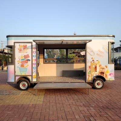 China Trailers de lanches elétricos e móveis de aço galvanizado multifuncionais para venda a retalho à venda