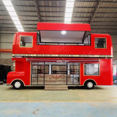 China Multipurpose Leisure Fast Food Equipment 9*2.14*4.8m Double Deck Luxury Truck Trailer for sale