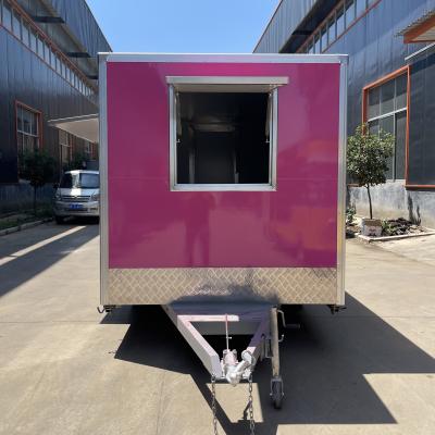China Multifunctional Mobile Square Style Fast Food Snack Trailer for Meat Processing Plants for sale