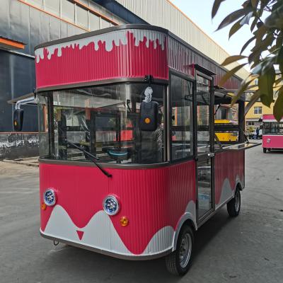 China 4 Wheels Mobile Food Trucks for Hot Dog Carts and Catering Concession Coffee Food Trailer for sale