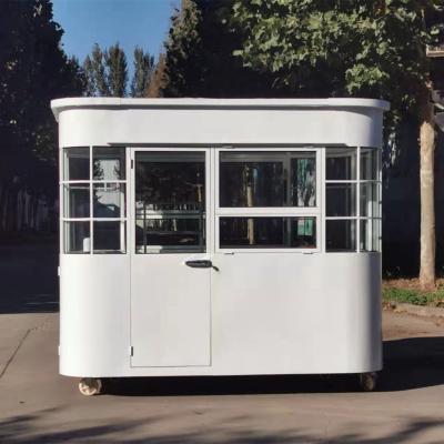 China Trailer de reboque de alimentos de estilo quadrado para lanches e bebidas móveis em alta demanda à venda