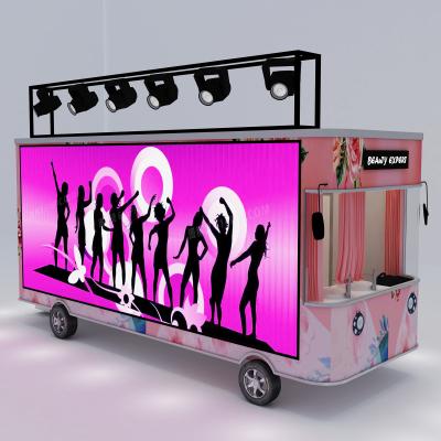 China Outlet Electric Mobile T-show Clothing Shoes Bag Shawl Make Up Modelling Van Truck Trailer for sale