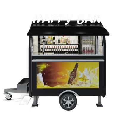 China 2022 Electric Mobile Ice Fresh Beer Wine Cocktail Drink Bar Van Trailer para os clientes à venda