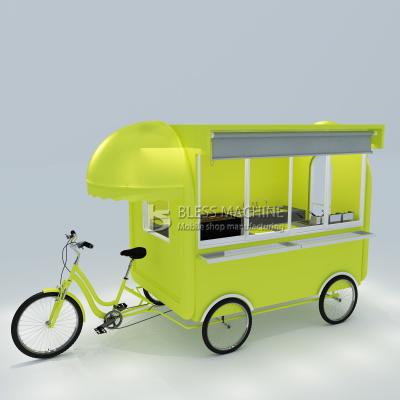 China Multipurpose Mobile Fast Food Snack Beverage Pedal Bicicleta Triciclo para Snack Food 2022 à venda