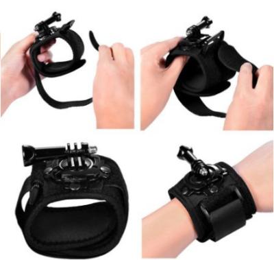 中国 行為のカメラGoproの英雄4S/4/3+/3/2/1のための360度の回転カメラのリスト・ストラップの台紙 販売のため