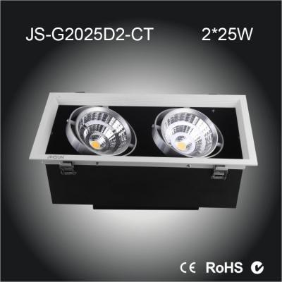 Cina La lampada della griglia di CRI>82LED, downlight messo 2x25w 3 anni di garanzia ha condotto il downlight in porcellana in vendita