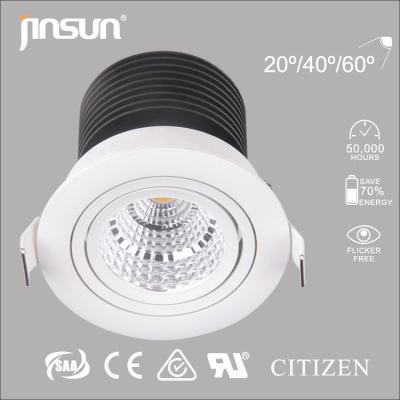 China downlight conduzido 15W da espiga downlight dimmable da espiga de 20/40/60 de grau, cor de madeira, outp alto da tira à venda