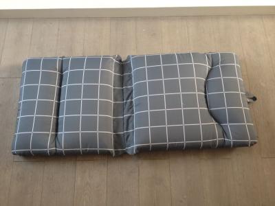 China tufted paito chair pution with velcro attahced to chair for sale