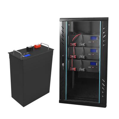 China 48v 100kwh 200kwh ESS Storage Server Rack Battery Lifepo4 10kw Solar System 30Kw for sale