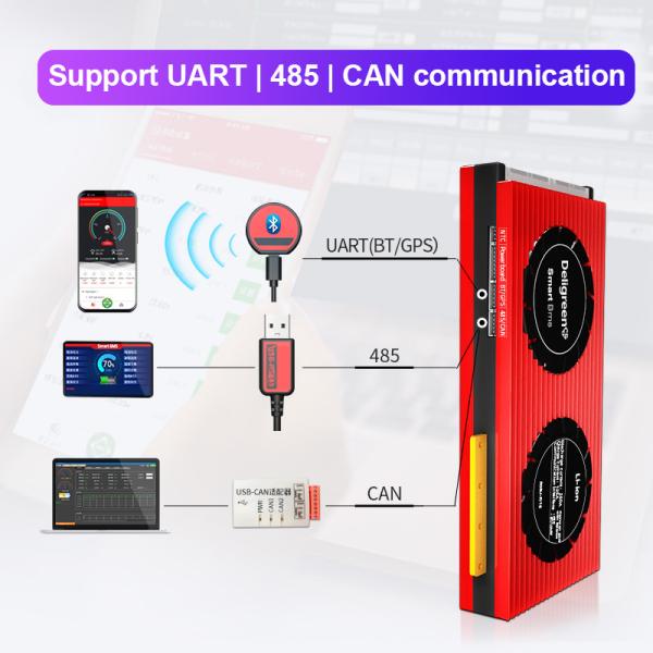 다일리 스마트 BMS 12S 36V 150A 태양 전지 가정용 에너지 저장 시스템 리온 이온 배터리 Ess 블루투스 / Rs485 / 캔 병렬 BMS