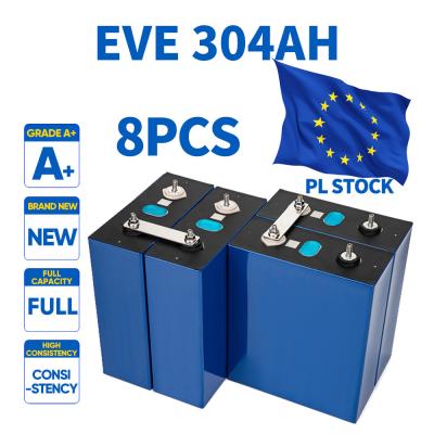 Китай Степень ЕС A+ 8000 Циклы 3.2V 304AH LiFePo4 Батарея 8 шт. продается