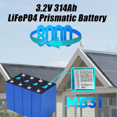 China EU Warehouse Stock EVE MB31 314ah 8000 Cycles LFP Cell Lithium Battery 3V Lithium Iron Phosphate for sale