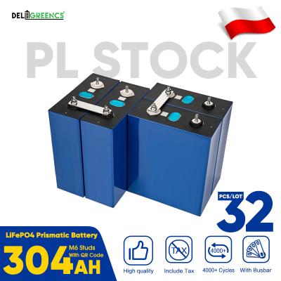 China EVE 304ah Grade A Prismatic Lifepo4 Lithium Battery Cell Poland EU Warehouse Stock Charge Cut-off Voltage 3.65V Free Shipping for sale