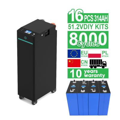 Китай EU Stock Seplos 4.0 V4 Вертикальный корпус Солнечный аккумулятор с 10A активным балансировщиком EVE MB31 314ah Lifepo4 16 ячеек 38 кг Мощность 15 кВтч продается