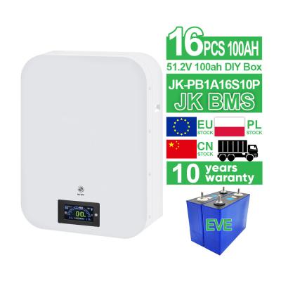 China 5kwh EVE Lifepo4 Battery Power Wall Single Phase 48V 51.2V 100ah for sale