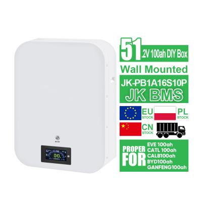 中国 5kwh ダイライフポ4 バッテリーキット ウォールオフ 48V 51.2V 100ah JK BMS 販売のため
