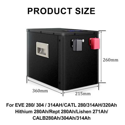 Cina 12.8V 280Ah / 314Ah / 320Ah Kit batteria LiFePO4 fai da te con JK BMS incorporato in vendita