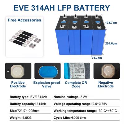 China EVE 314Ah LiFePO4 Batería (modelo MB31) en venta