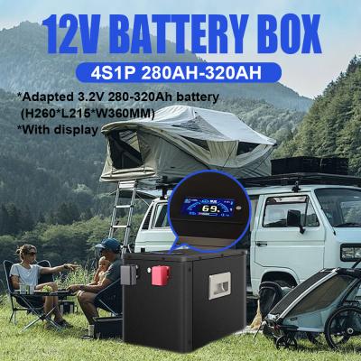 China 12V EVE 304ah LiFePO4 4S 12.8V DIY Battery Kits JK 200A BMS LCD For Caravan motor home AC for sale