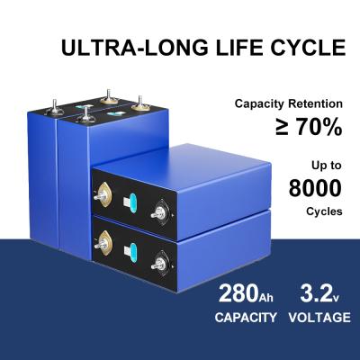 China EVE LF280K 3.2V 280Ah Prismatic Lithium Iron Phosphate Cell for Deep Cycle solar panel battery storage lifepo4 Battery Pack for sale