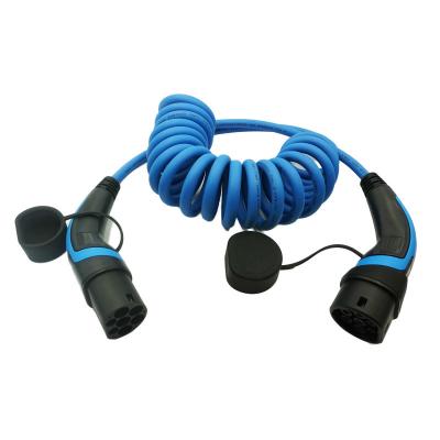 China Spiral Car Charging IP55 16A Male To Female Connector for sale