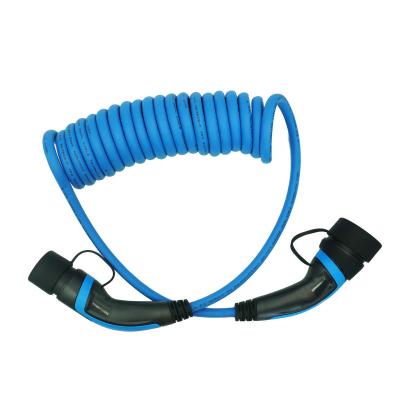 China Spiral Car Charging IP55 16A Male To Female Connector for sale