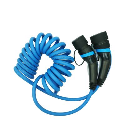 China Spiral Car Charging IP55 16A Male To Female Connector for sale