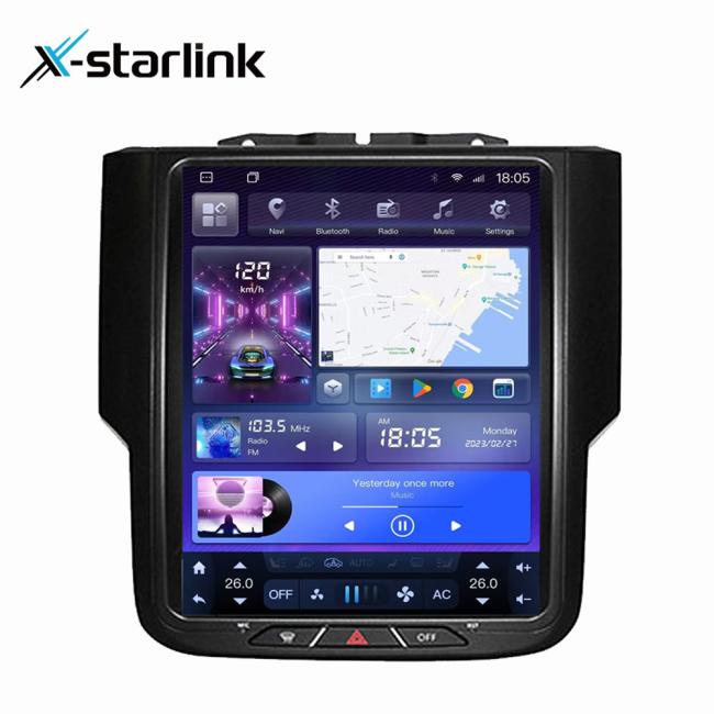 Dodge Ram car DVD player front view