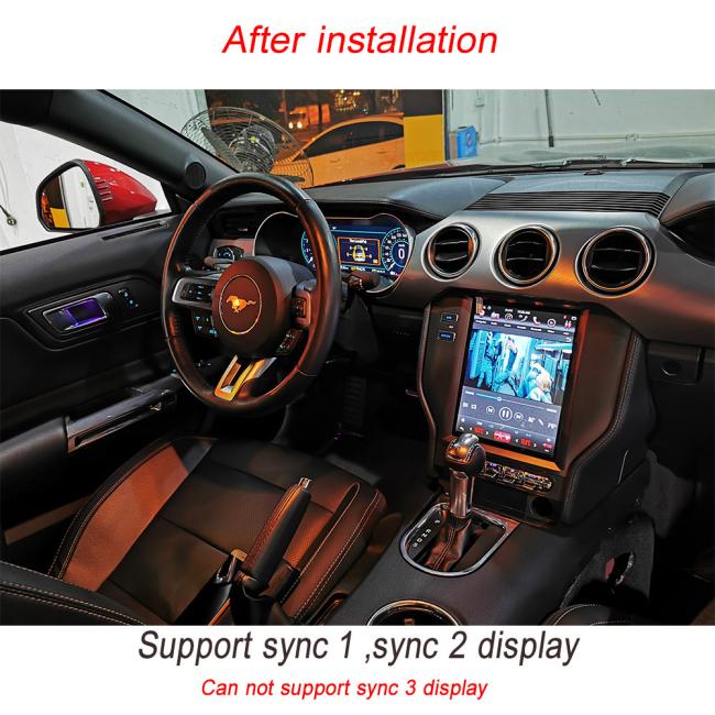 Ford Mustang Android Navigation Unit installed view