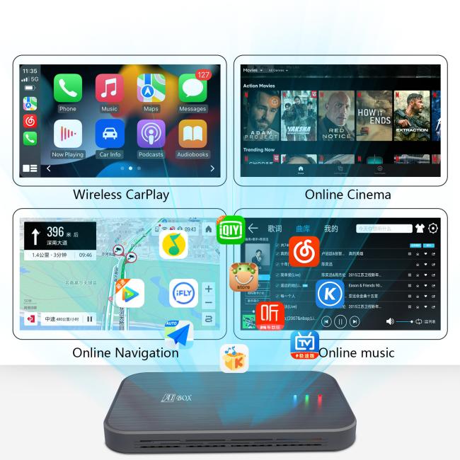Z4 Mini Wireless CarPlay Adapter in vehicle installation