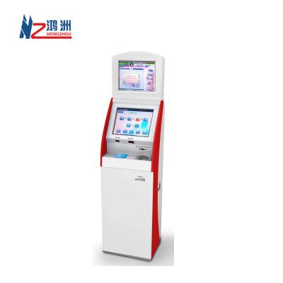 China Dual Screen Self Service Kiosk , Industrial PC Self Service Terminal With Metal Keyboard for sale