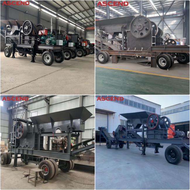 PE 150x250 Mobile Gold Copper Iron Diesel Engine Portable Jaw Crusher