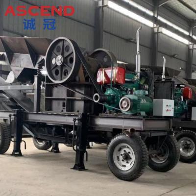 Cina Macinatrici mobili a motore diesel per le linee di produzione di lavorazione della pietra di sabbia in vendita